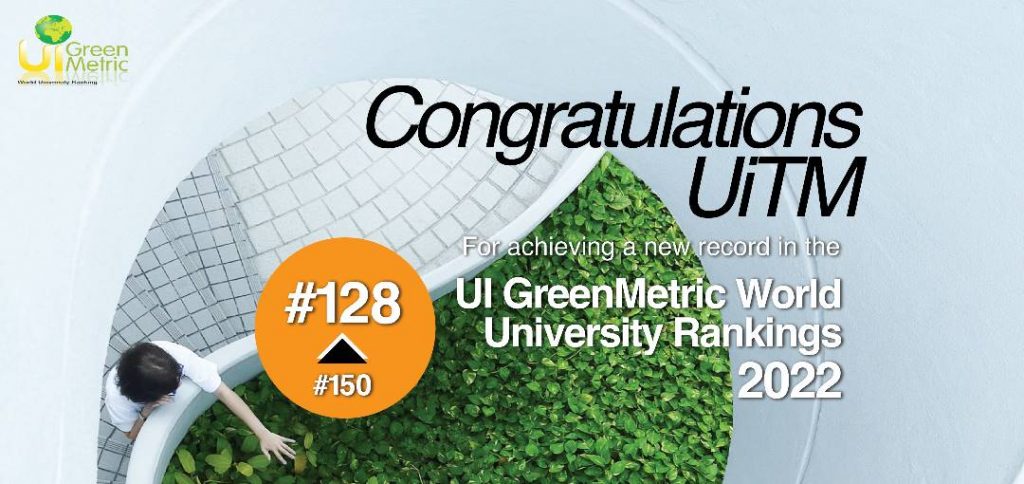 UiTM Ranks 128 for the UI GreenMetric World University Rankings – UiTM NewsHub